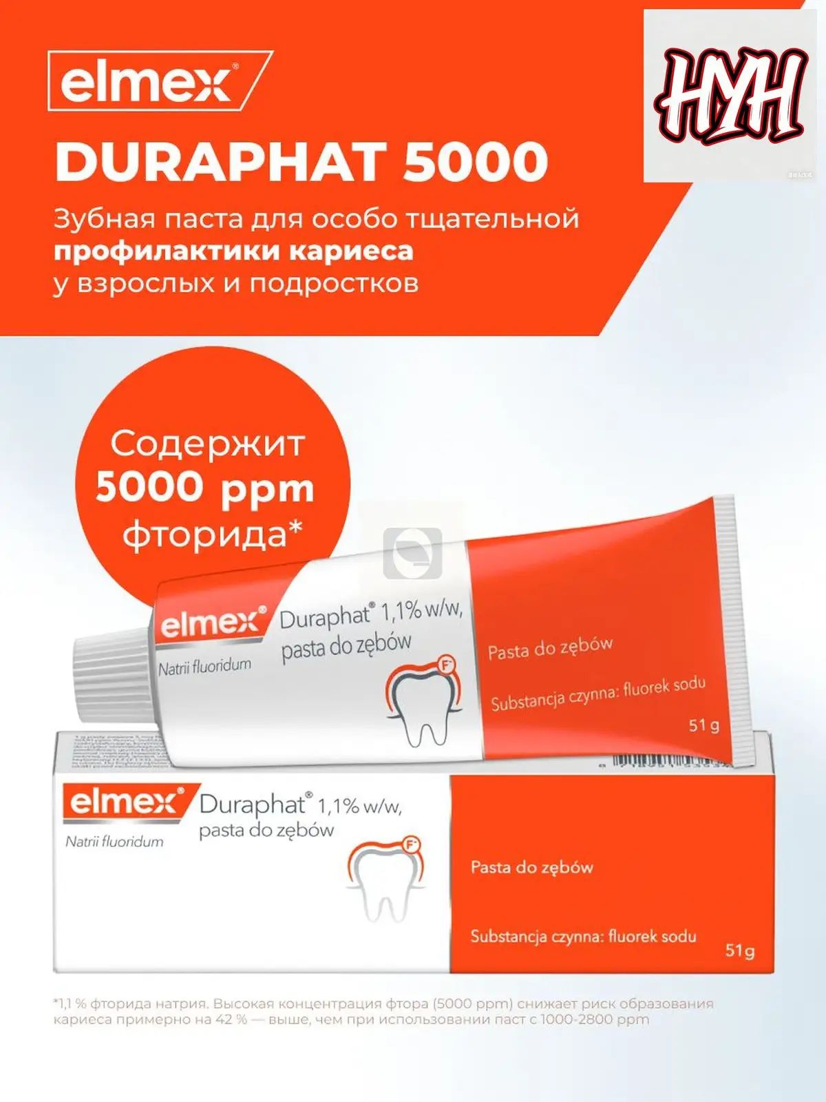 Эксклюзивная паста с фтором Duraphat, 51 г, 5000 ppm