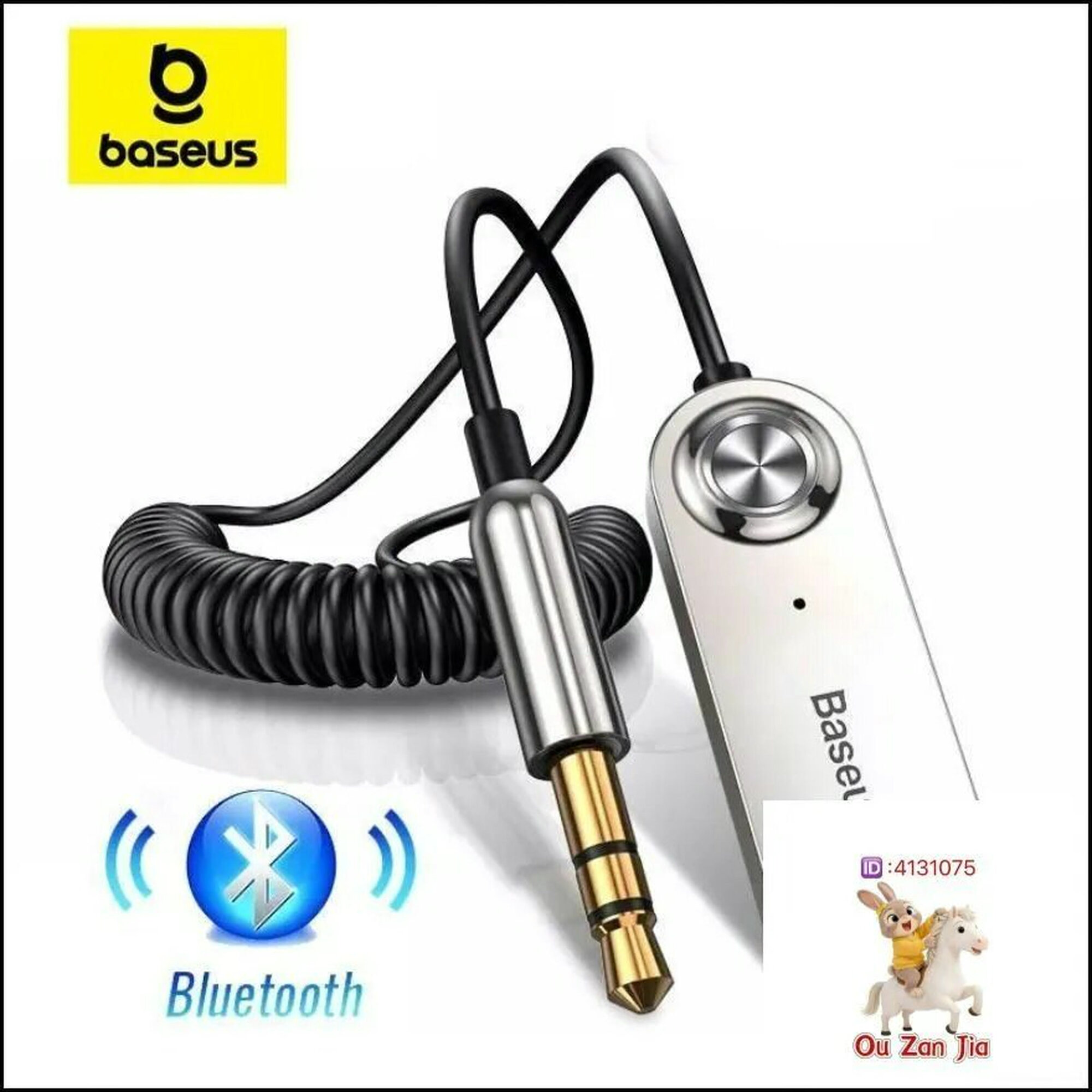 Baseus AUX Автомобильный приемник Bluetooth 5.0, аудиоадаптер 3,5 мм для беспроводного аудио громкой связи