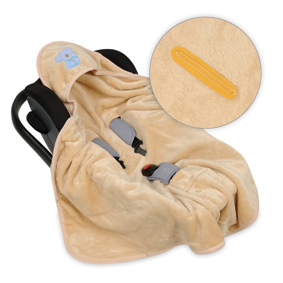 Плед BabyMatex Коала с капюшоном, бежевый, 95x95 см