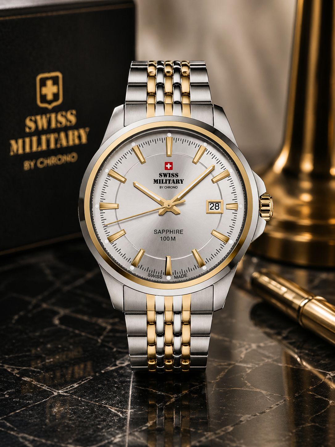 Swiss Military by Chrono Часы наручные Кварцевые Мужские наручные часы Swiss Military by Chrono Classic SM34104.04