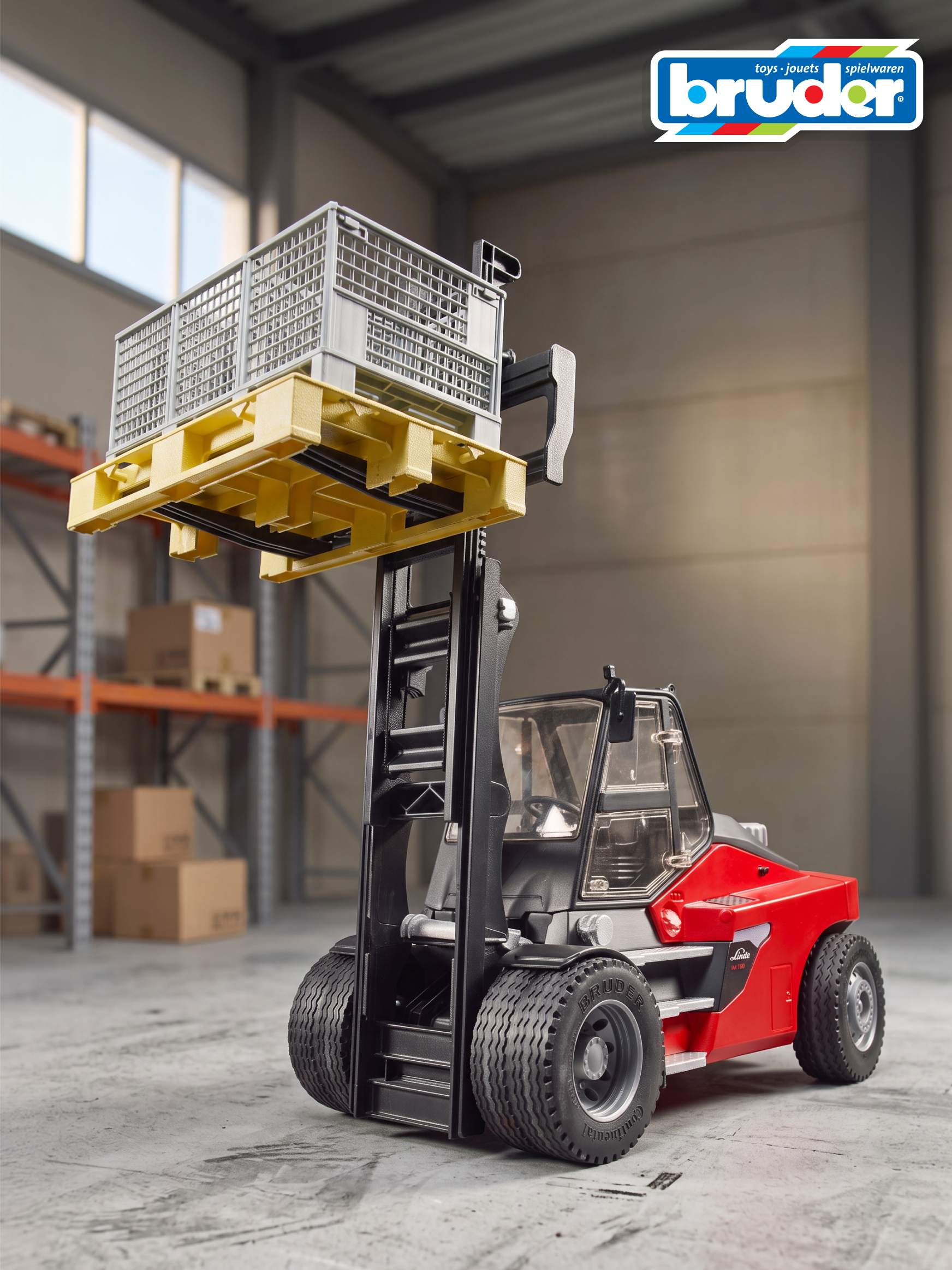 Брудер, Погрузчик Linde HT160 с аксессуарами, Bruder, длина 43, 02-513