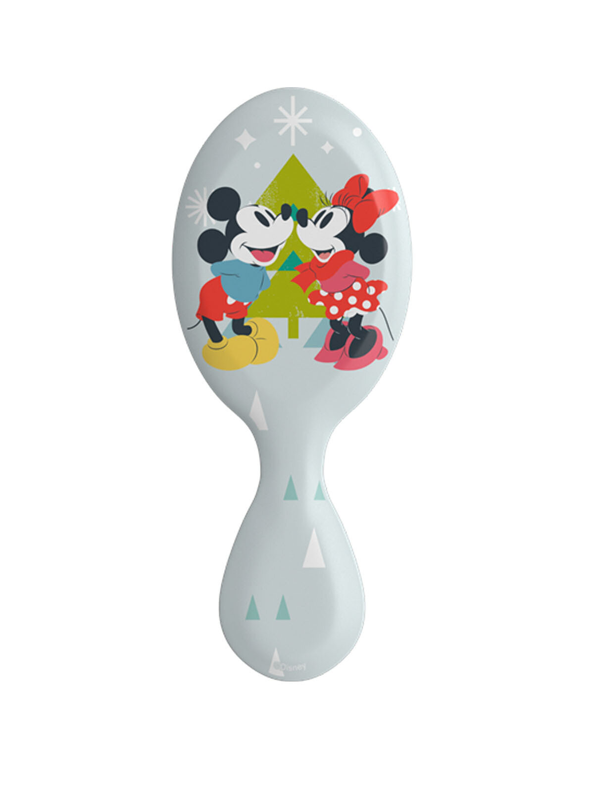 WET BRUSH Расческа для волос массажная Mickey Mouse DISNEY / бережное расчесывание спутанных, мокрых, сухих волос мини Holiday Magic White