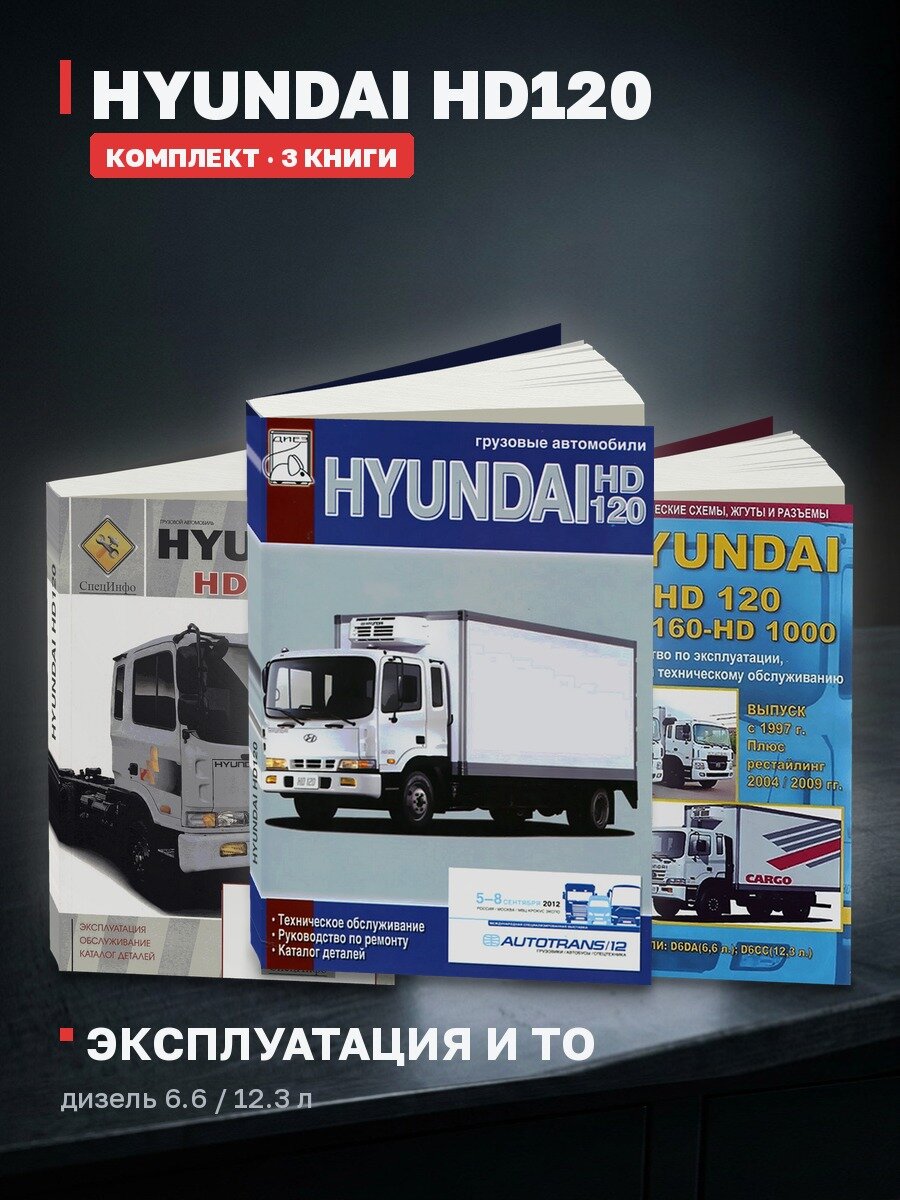 Комплект литературы по ремонту и обслуживанию Hyundai HD120