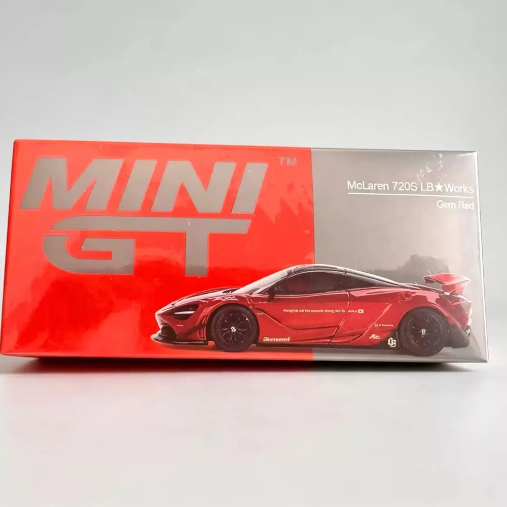Машинка MINI GT MODEL 1:64 McLaren 720s LB-WORKS Gem Red Die-cast Alloy Model Collection Toy Children Gifts