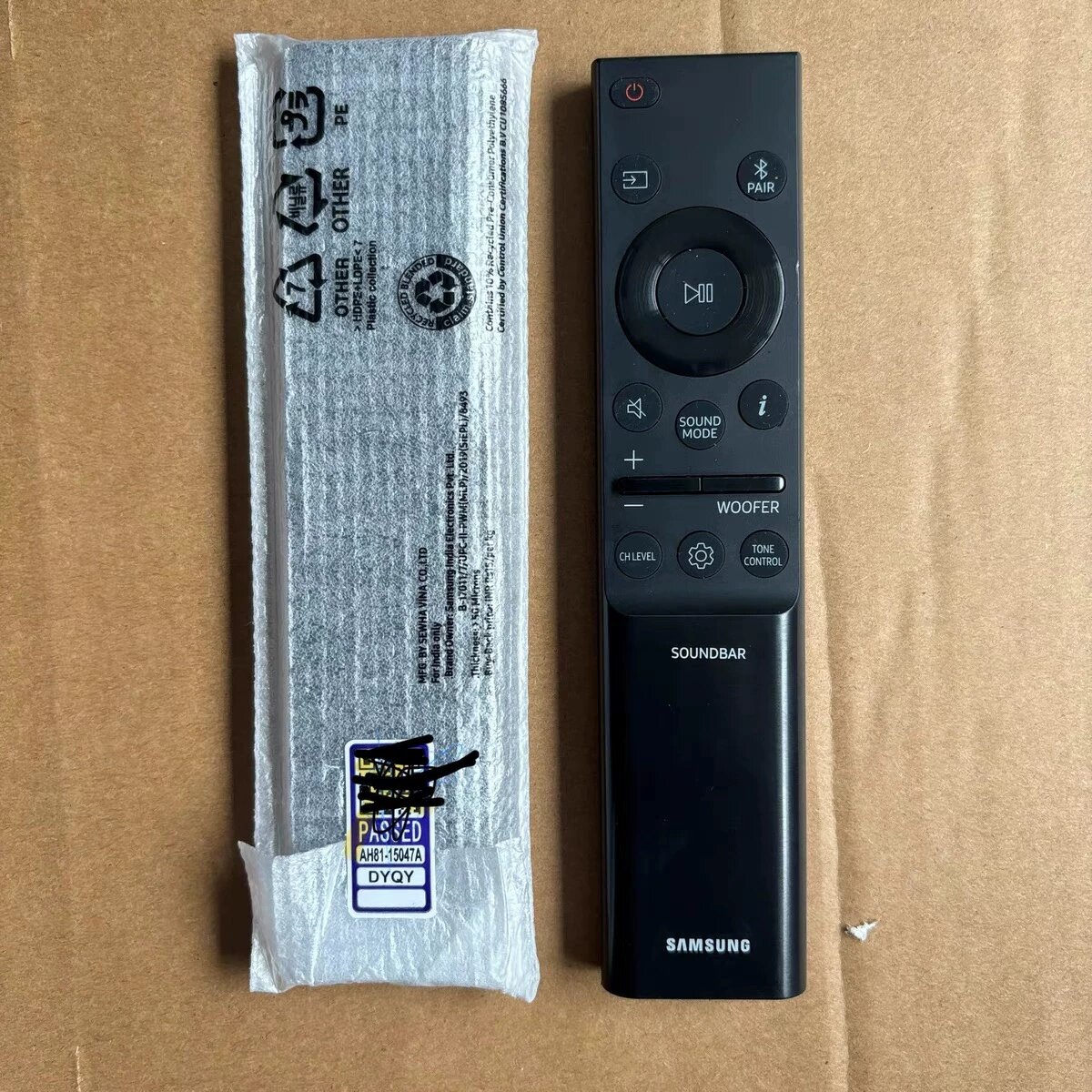 Оригинальный пульт Samsung для саундбара AH81-15047A HW-B550ZA B650ZA Q600B плоские кнопки