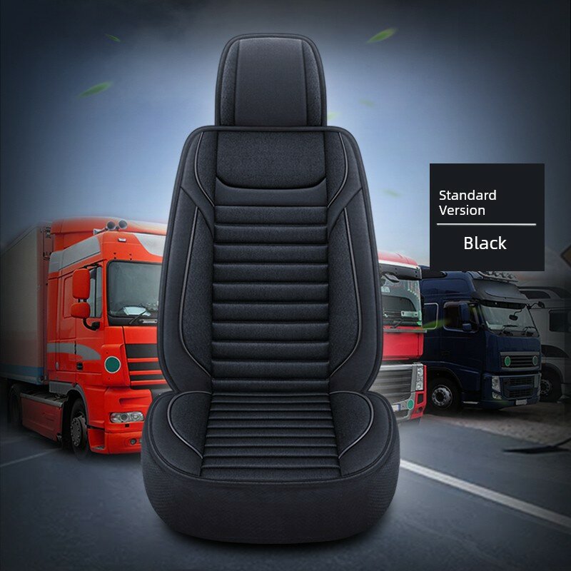 Чехлы для сидений автомобилей JAC J3/J5/J6, 1-местные, стандартная версия, черный, хлопок и лен