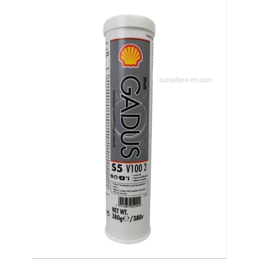 SHELL 550050928 SHELL GADUS S5 V100 2 (0.38KG) смазка! пластичная\