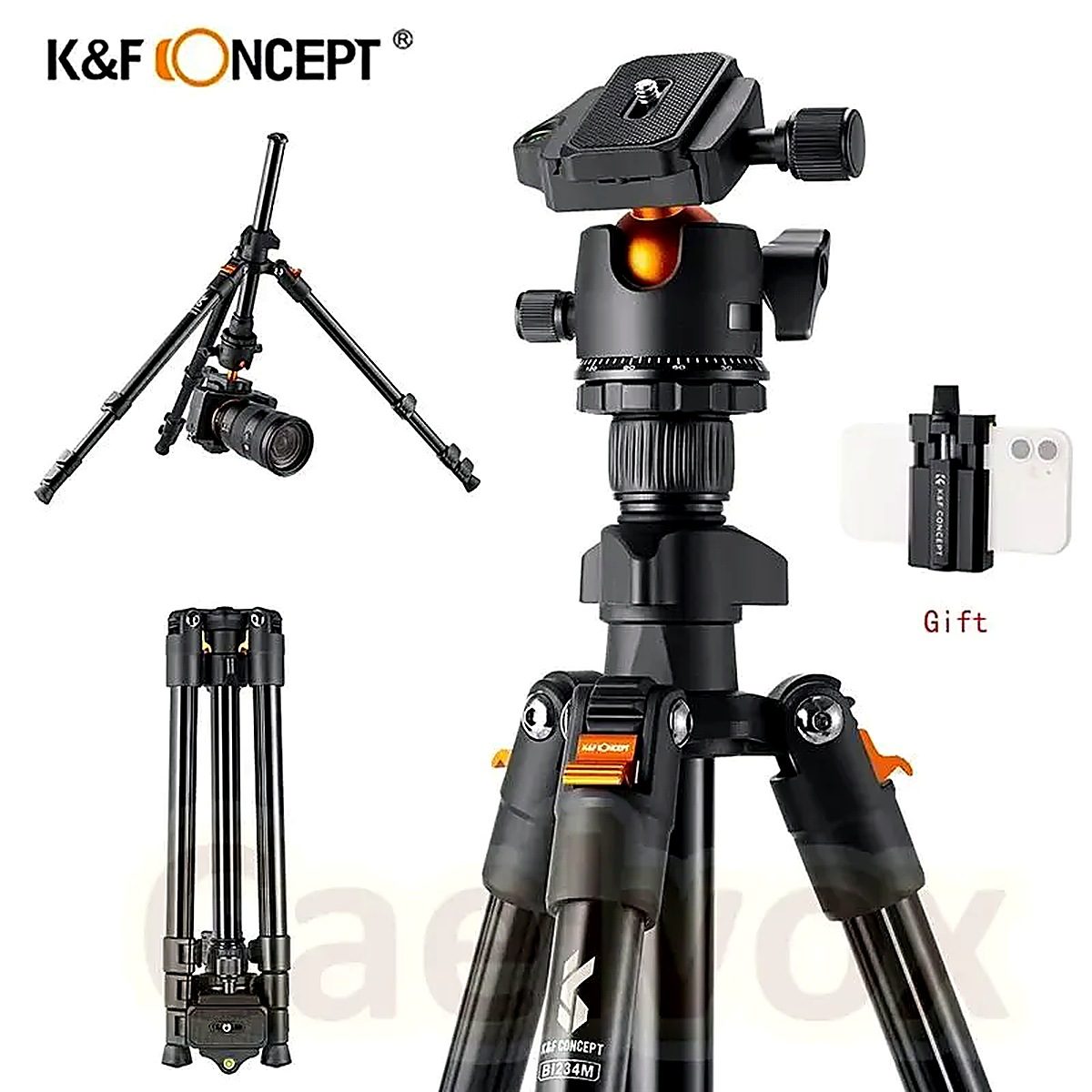 KF09.101V1, серия Omni O234A1 + BH - 36, карбоновый треножник, 42x12x12 см