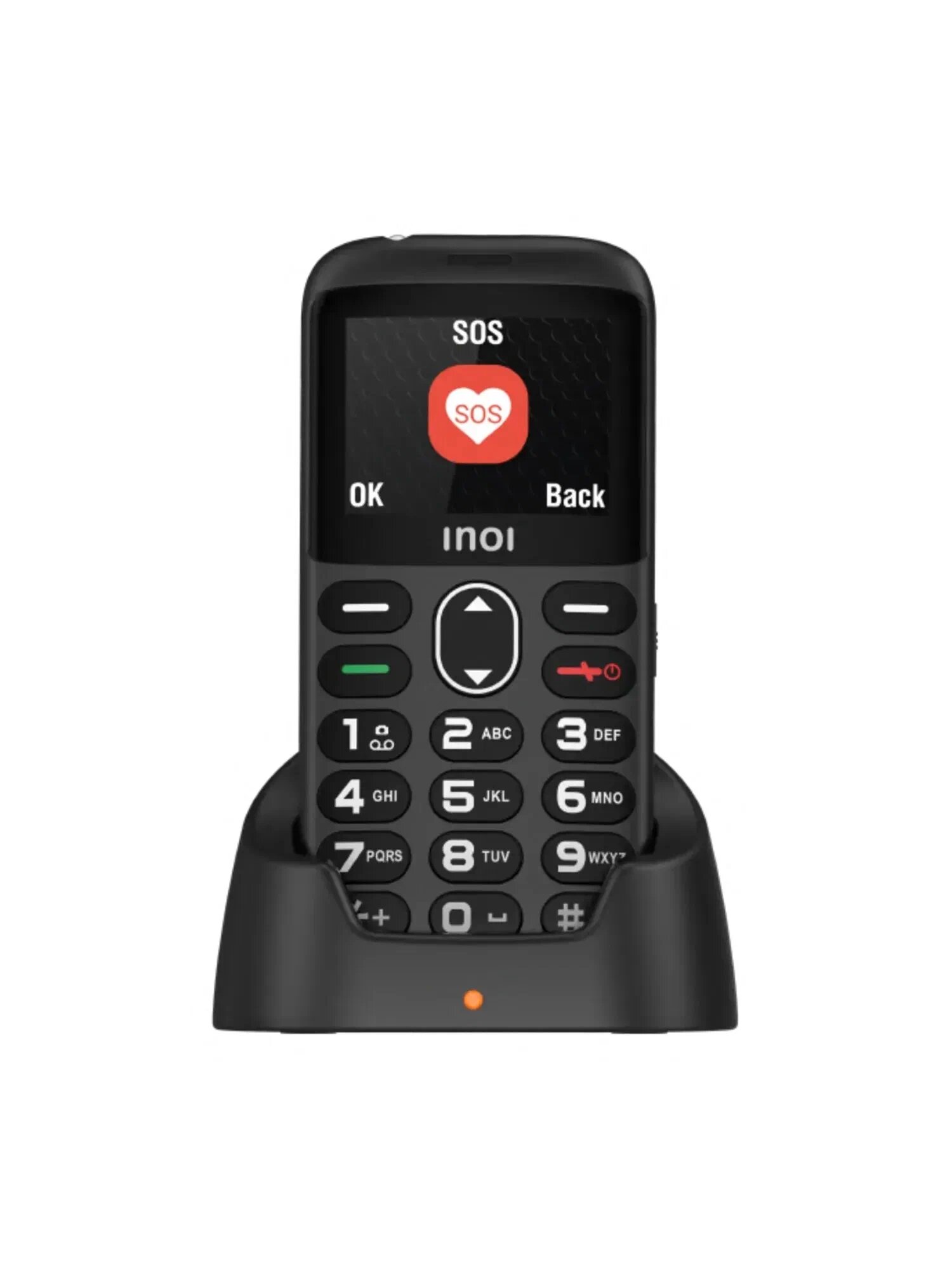 Мобильный телефон INOI 148 Senior 4G, 2 nano SIM, 1400 мАч, черный