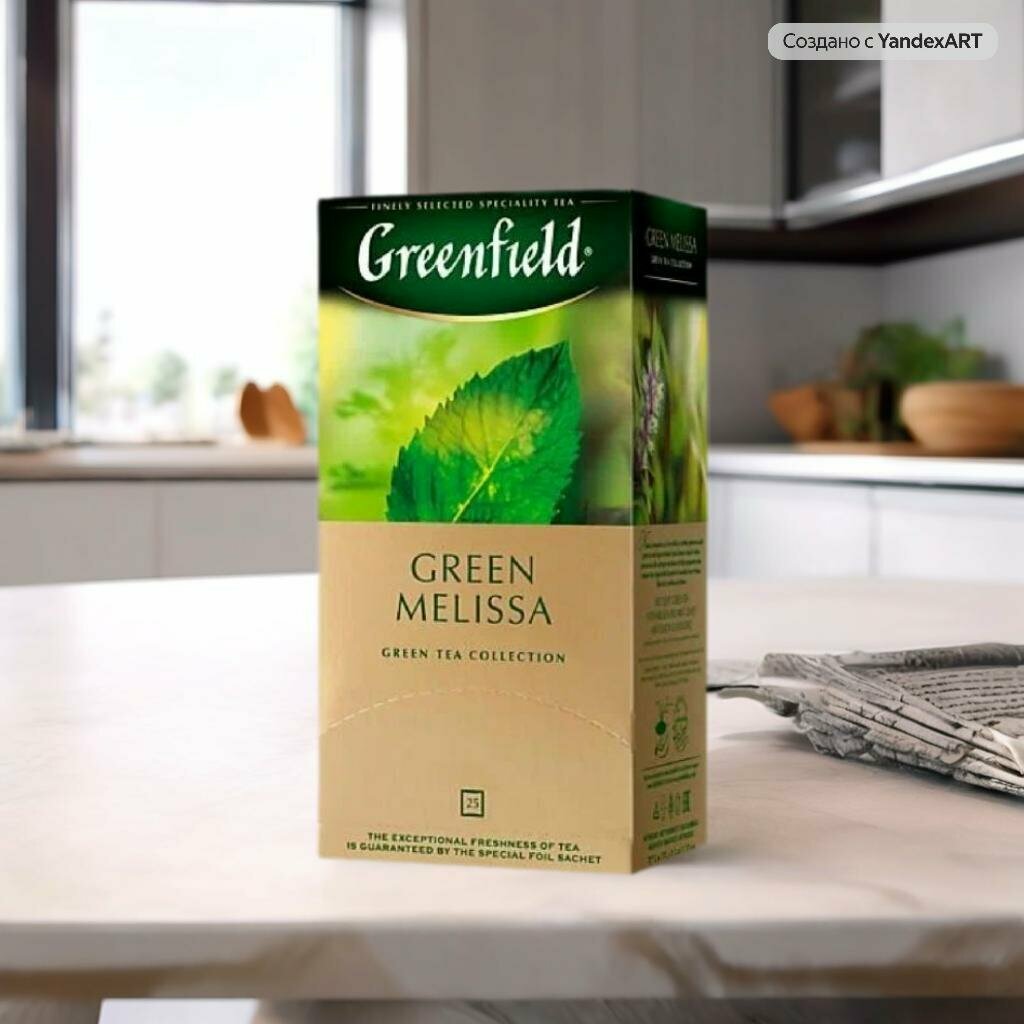 Greenfield Чай Green Melissa, 25 пакетиков