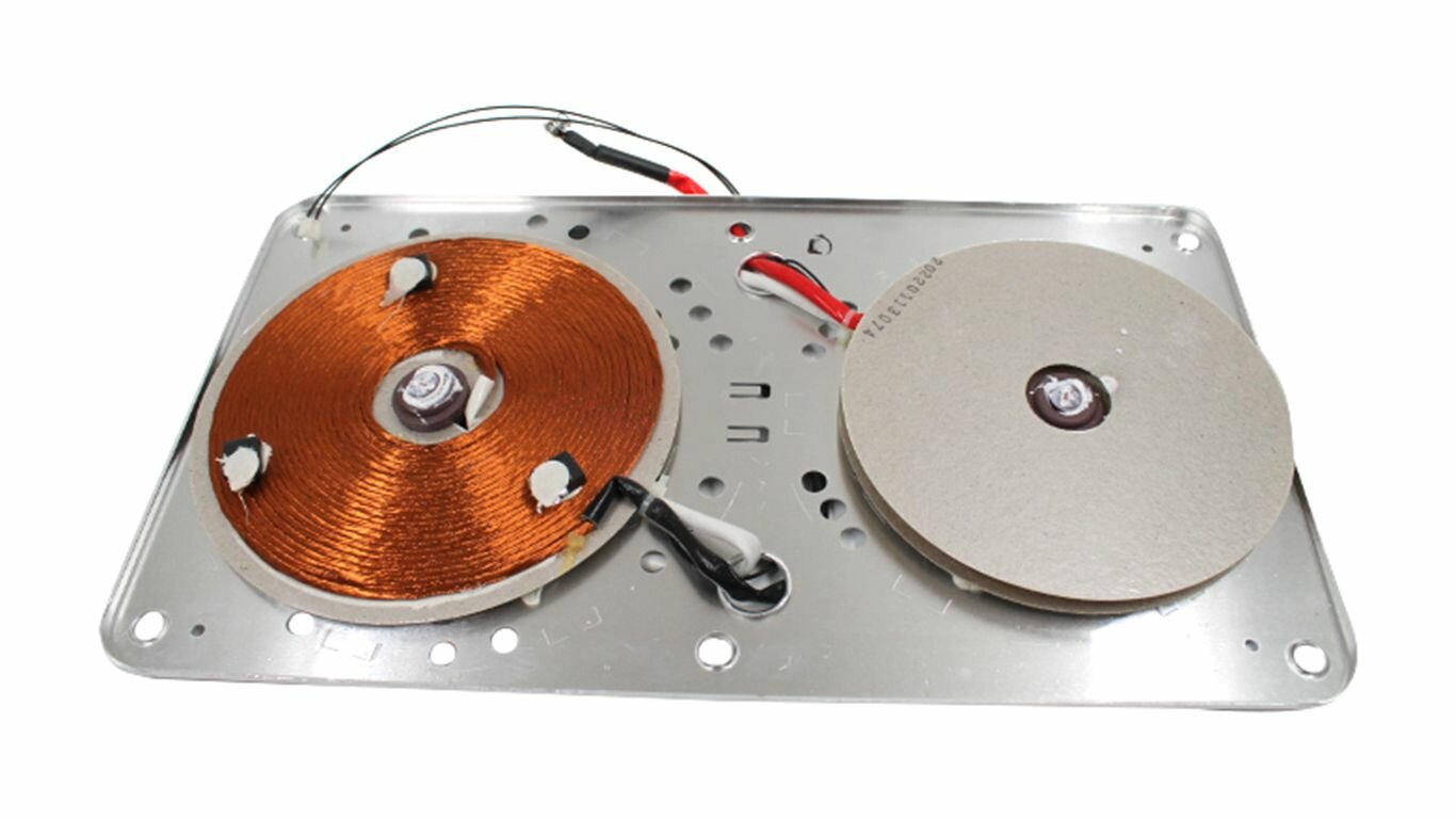 Конфорка в сборе для индукционных варочных поверхностей Zigmund & Shtain CI 33.6 B D-180+160мм (левая, круглая, 20220113074, L)