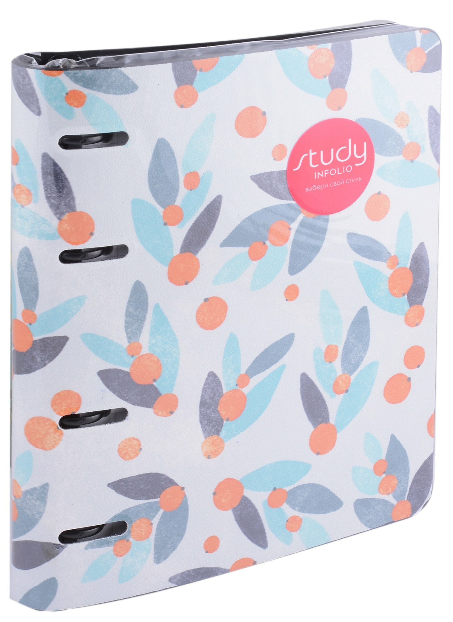 Тетрадь на кольцах в клетку InFolio, Very berry, 120 листов