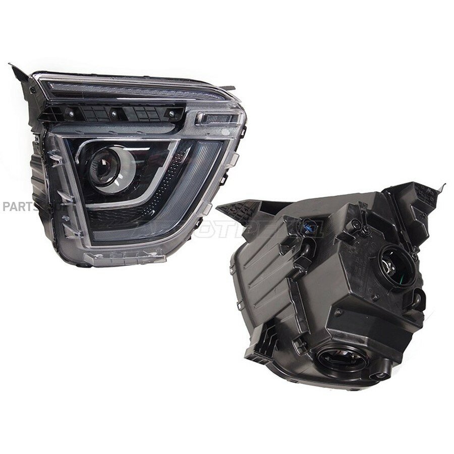 Фара Hyundai Creta 20-22 / Solaris HC 24- (Справа/ Галоген/ С электрокорректором) от официального дистрибьютора, SAT, артикул ST1212121R