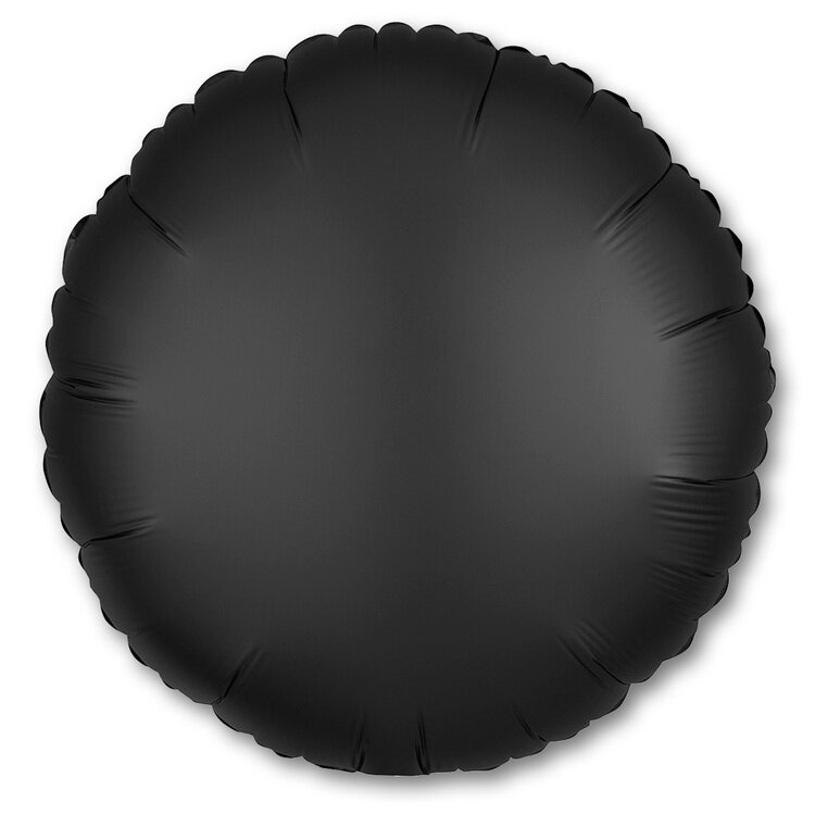 Воздушный шар Anagram без рисунка, круг 18" Сатин Onyx