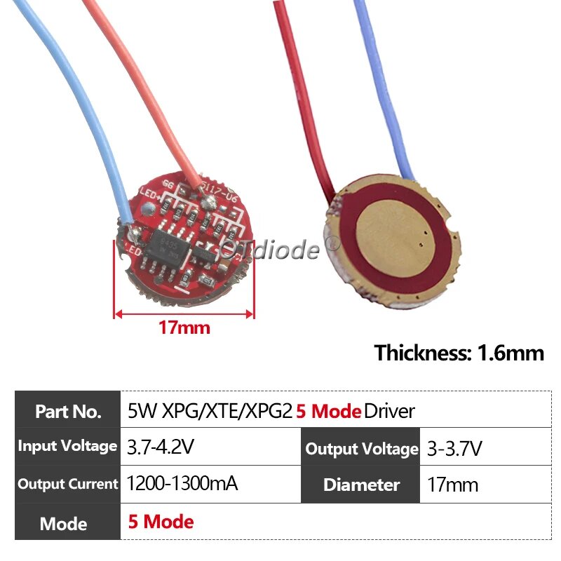 Трансформатор освещения OTdiode 3Вт 5Вт 10Вт 5W 17mm 5Mode