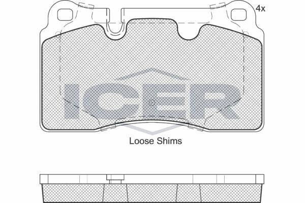 Колодки тормозные ICER 181789