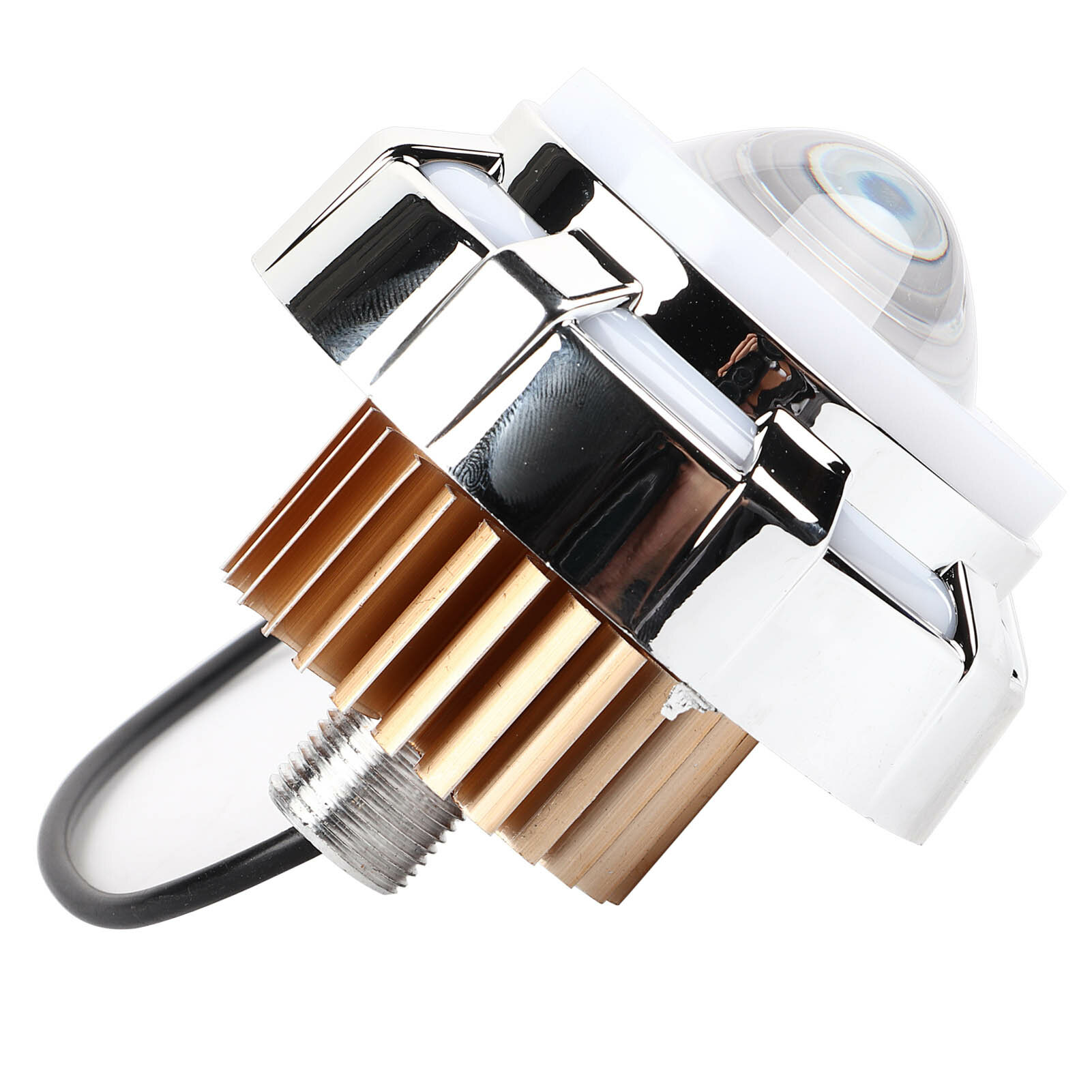 Мотоциклетные двойные светодиодные линзы проектора для фар, круглые синие и желтые глаза ангела и дьявола, светодиодные фары дальнего света для мотоциклов