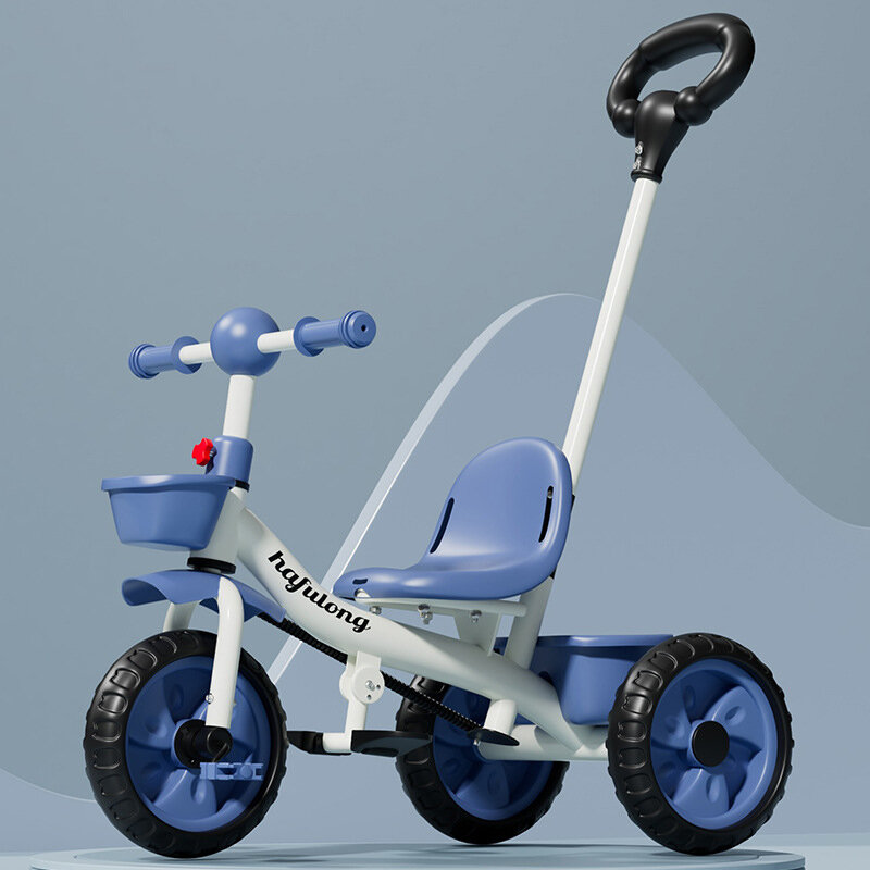 Детский трехколесный велосипед-трансформер 1-6 лет с антипрокольными колесами и съемными педалями - 2-в-1