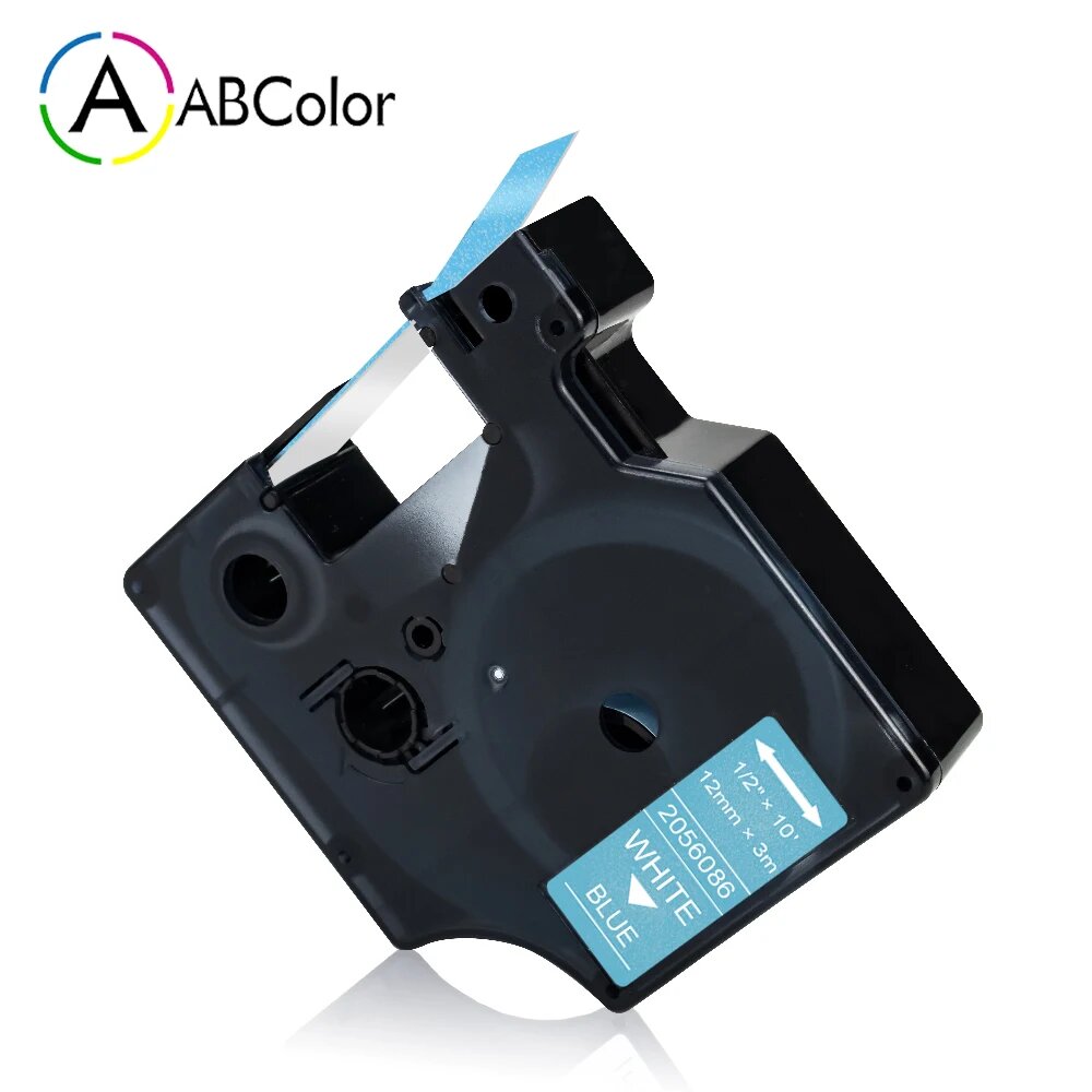 Блестящая лента 12 мм для DYMO D1 Blue Glitter