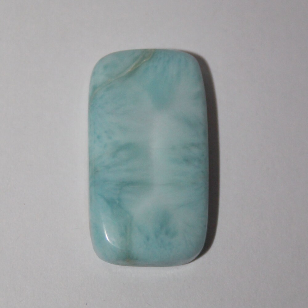 Кабошон Ларимар, ювелирная вставка, 25х14х4 мм, Доминикана "True Stones"