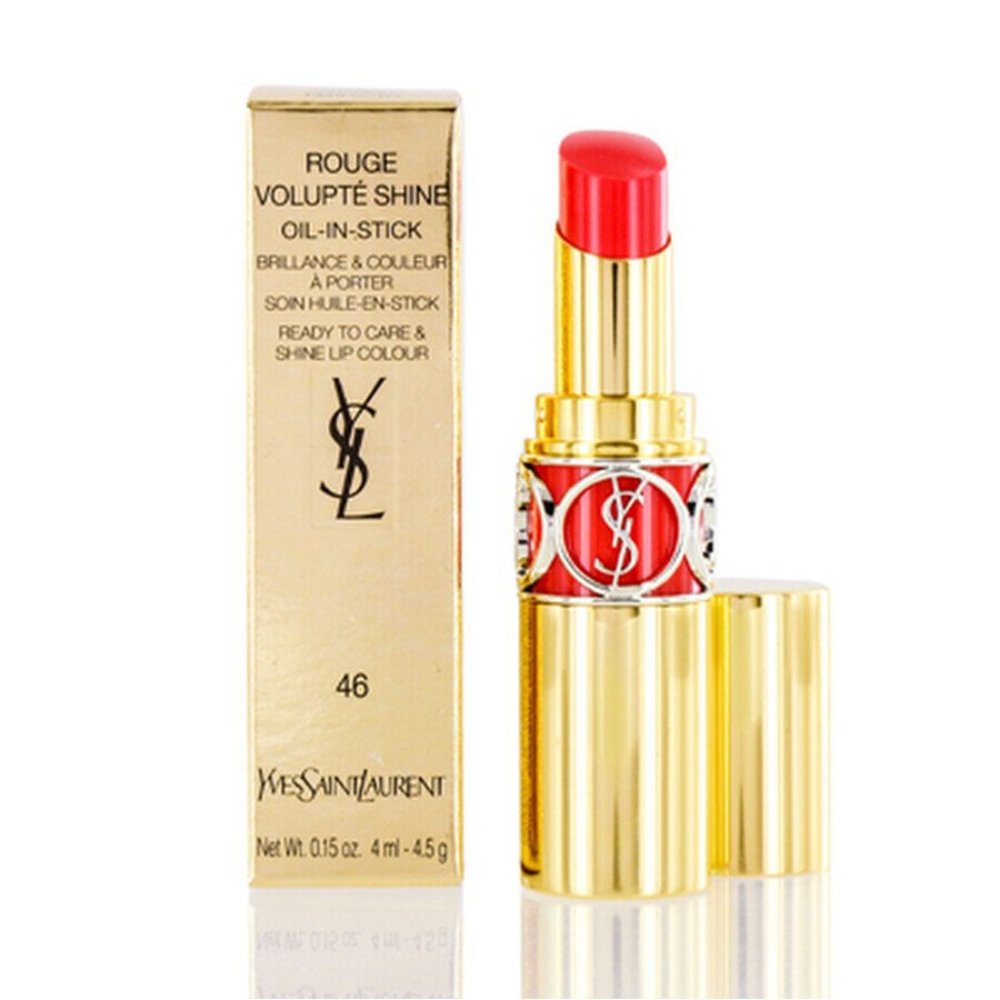 YSL 46 Orange Perfecto Rouge Volupte Shine Помада. Пластиковый колпачок