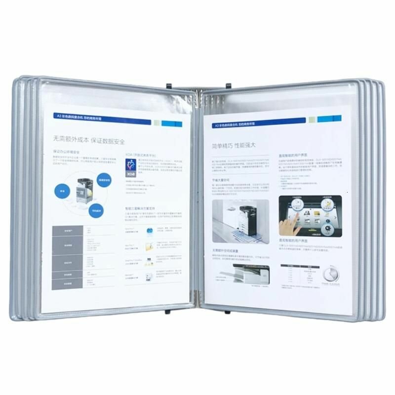 Настенные карманы для инструментов (10 отделений), Серый - Вертикальный 10-страничный формат формата А4