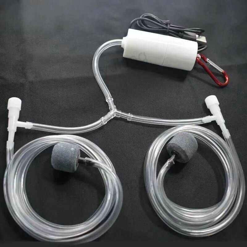 Аэратор USB (компрессор) переносной для живца и аквариума, 1 шт.