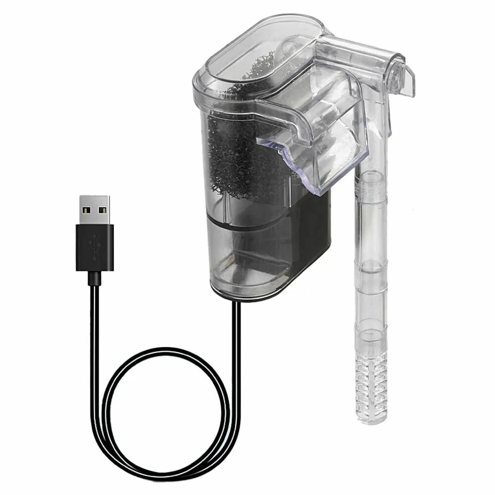 Мини-тихий USB-фильтр для аквариума с водопадом, регулируемый объем воды, настенное USB-устройство для фильтрации аквариума