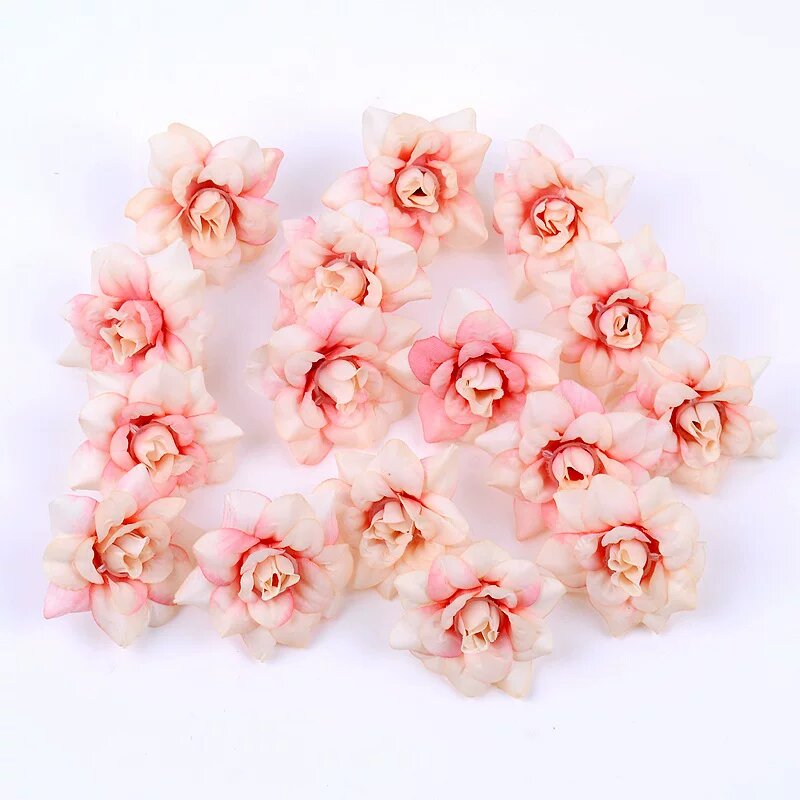 Искусственные головки роз, искусственные цветы, аксессуары для венков ручной работы, шелковые цветы, материалы для