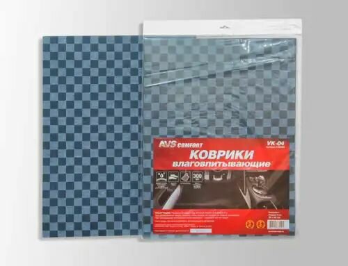 Коврики влаговпитывающие VK-04, 50х38 см, 'клетка', 2 шт.