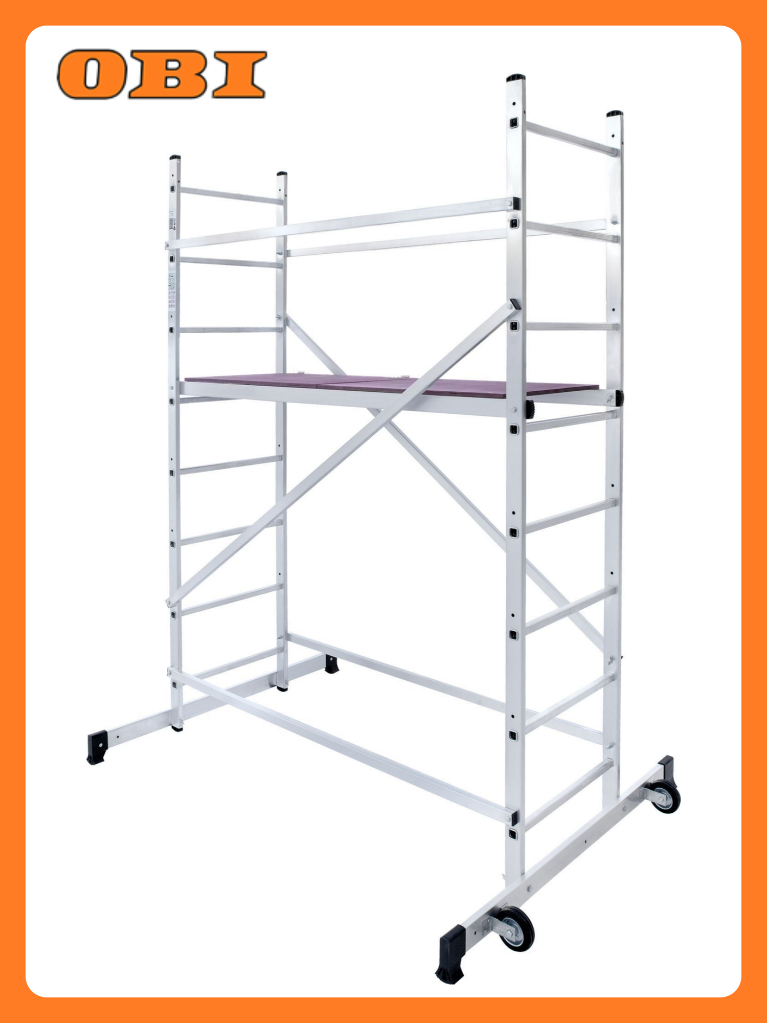 Вышка-тура алюминиевая Новая Высота NV 1410 2 секции 8 ступеней 170 см