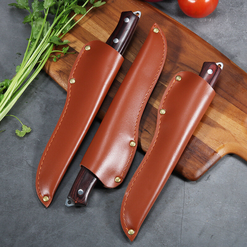 Кованый нож для разделки мяса, нож для забоя свиней, специальный нож для забоя, утолщенный набор из трех ножей, нож для разделки мяса, острый поварской нож