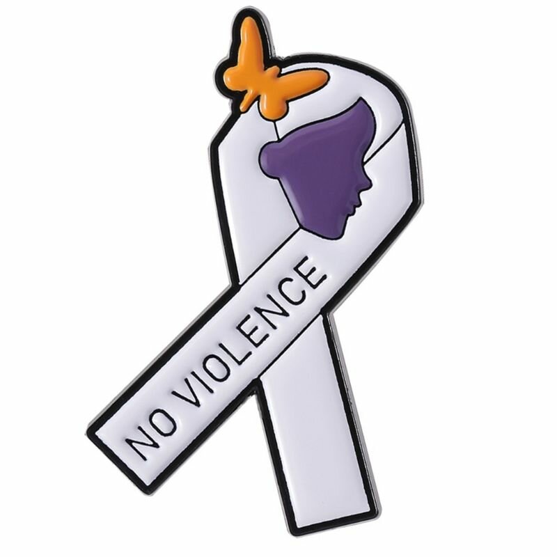 Брошь из цветной ленты в виде цветка бабочки-C