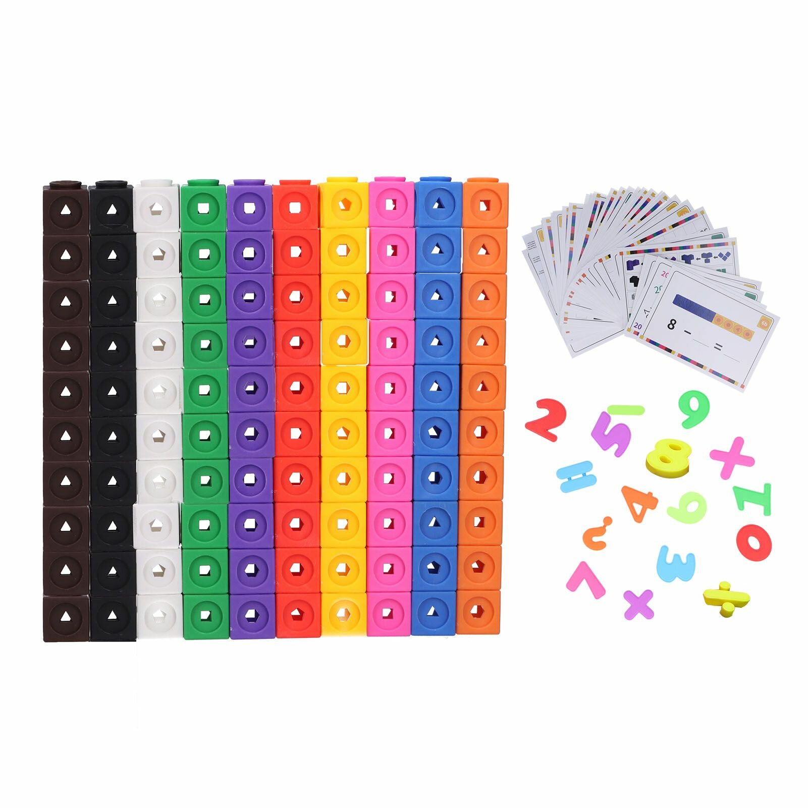 Детские математические кубики строительные блоки обучающие игрушки