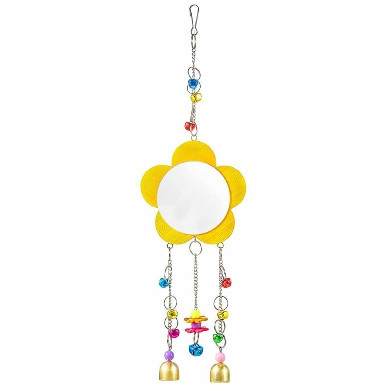 Игрушка-зеркало для кур с колокольчиками