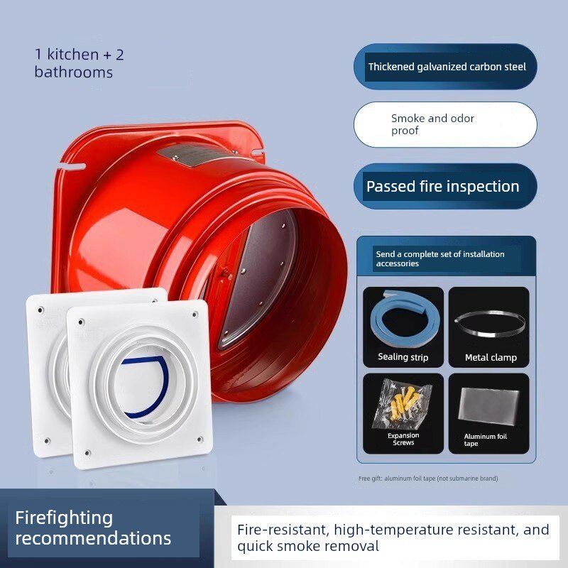 Обратный клапан из углеродистой стали с двумя классическими ванными клапанами, огнестойкое решение для кухни в