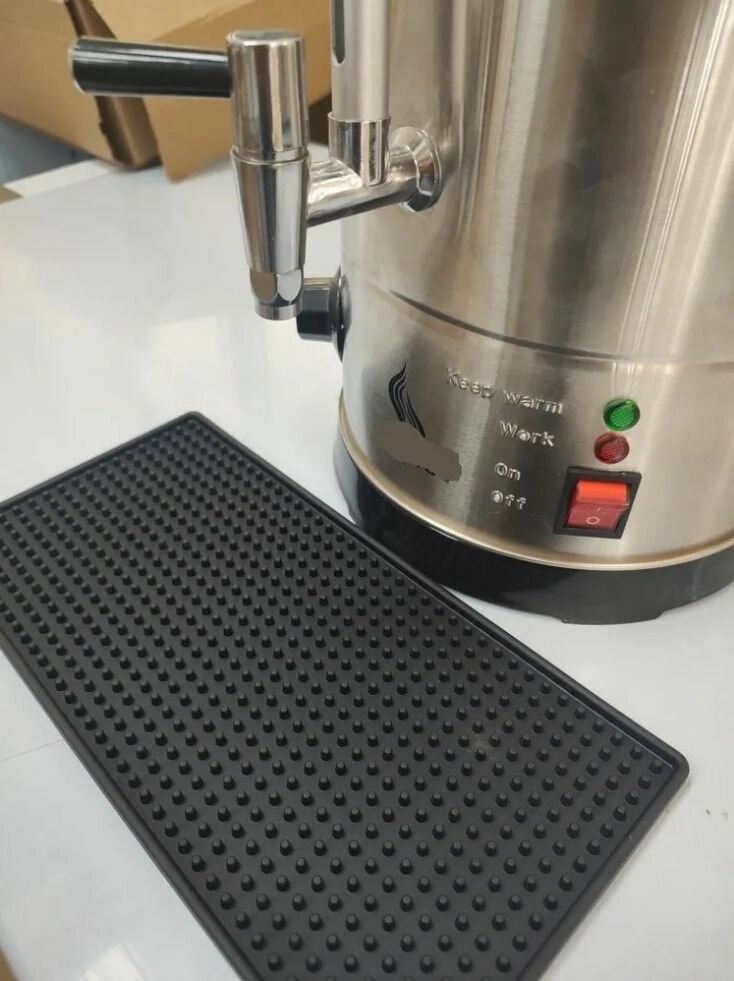 Барный коврик (каплесборник для кипятильников и кранов) 30х15 см черный