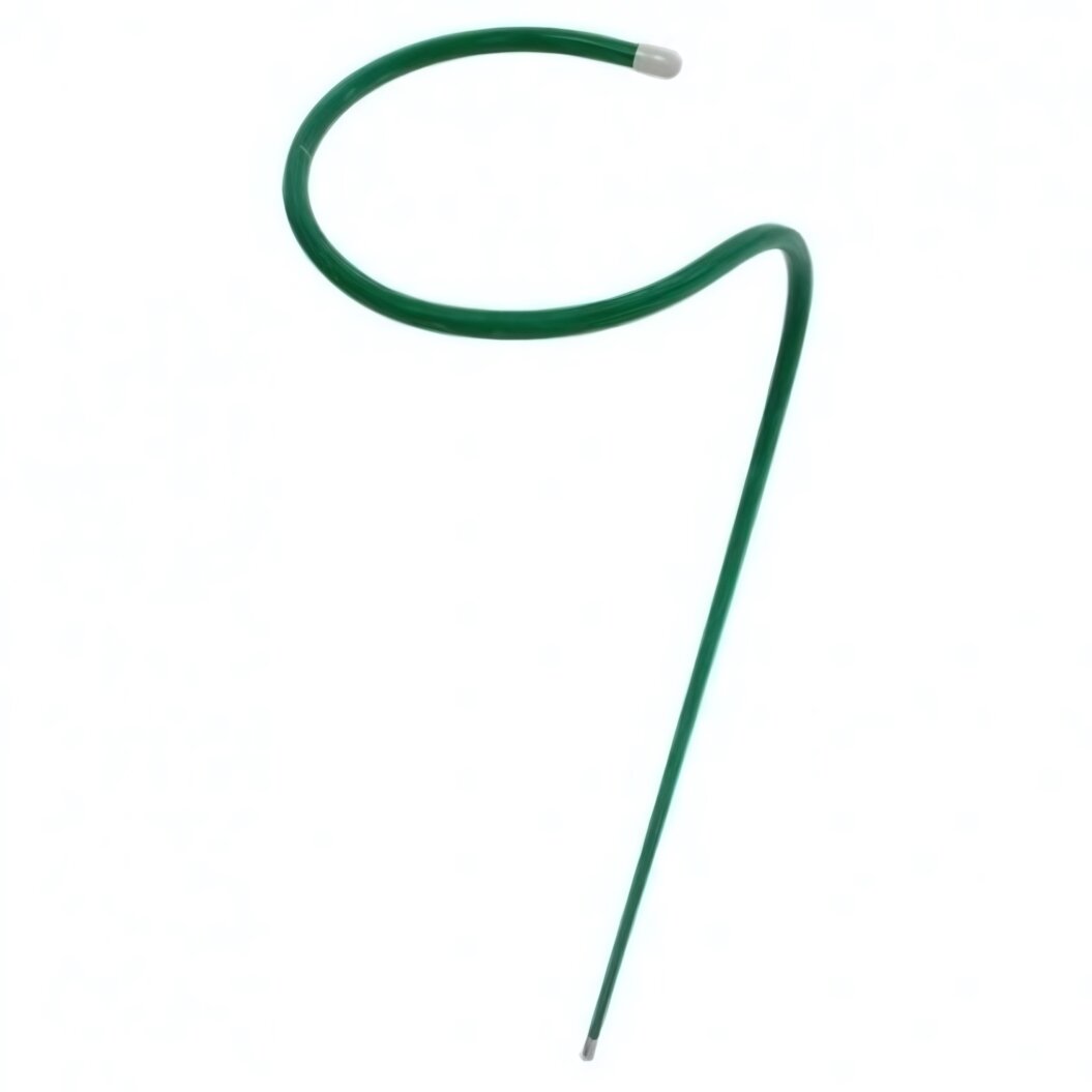 Опора для цветов и растений, d-20см h-120см, металл в ПВХ оболочке, зелёный, регулируемая высота