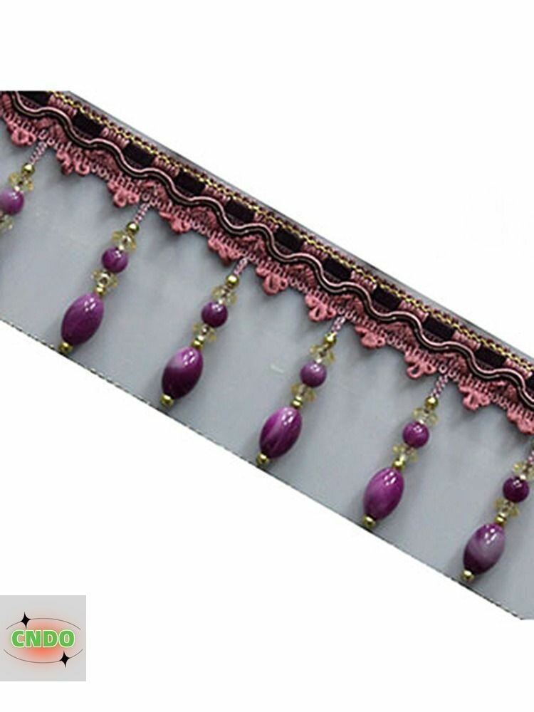 Декоративная тесьма для штор с бусинами и кисточками, 1 м, с кристаллами и имитацией камня, для отделки и декора