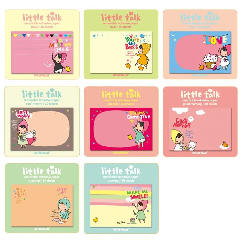 Липкие наклейки Rilakkuma Molang блокнот