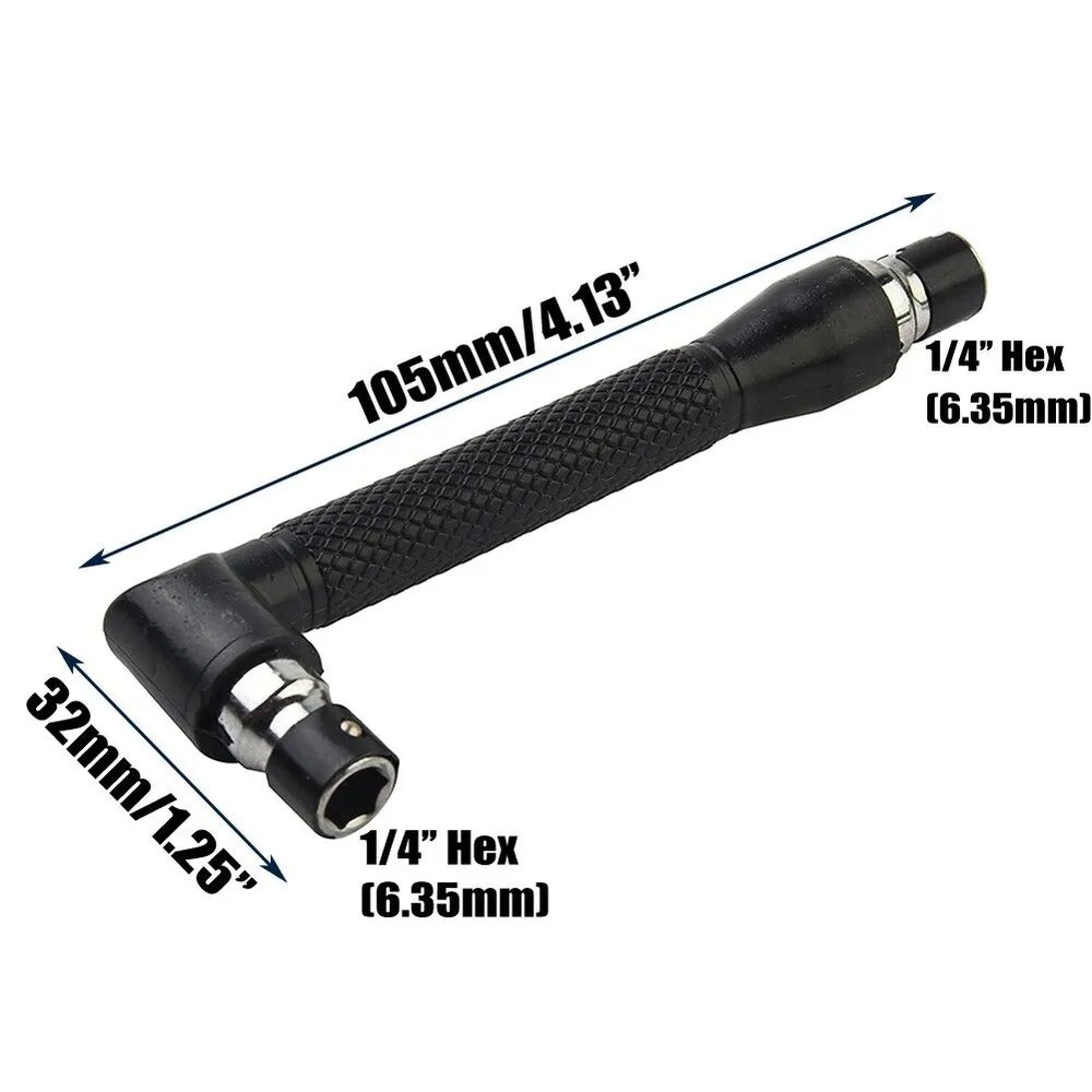 Шестигранная Отвертка L-типа с Двойной торцевой ручкой 6,35 мм Торцевой гаечный ключ