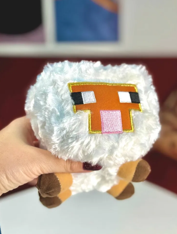 Мягкая игрушка Овца Майнкрафт (Sheep, Minecraft) 15 см