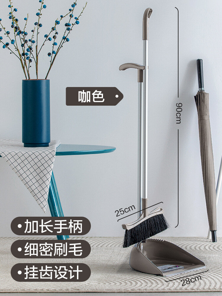 Набор метлы и совка Camellia, пластиковая метла для дома, комбинация для уборки в ванной, метла для уборки волос, магическая метла с длинной ручкой