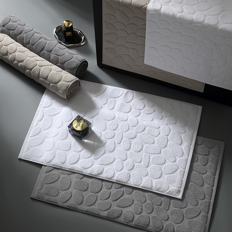 Пять полотенец для пола отеля, чистый хлопок, нескользящий коврик для ванной, утолщенный, впитывающий, полотенце для ног, оптовая продажа для дома