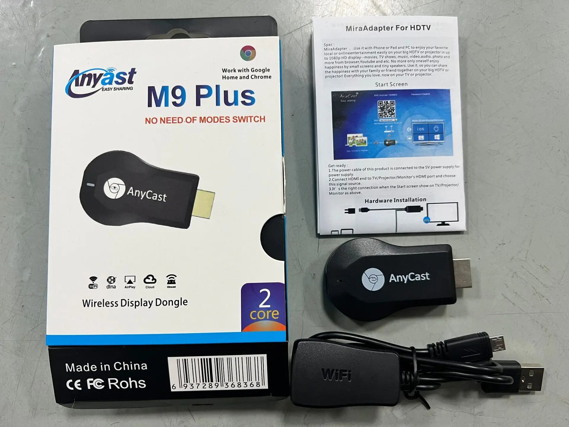 AnyCast M9 Plus Беспроводной HDMI адаптер 1080P