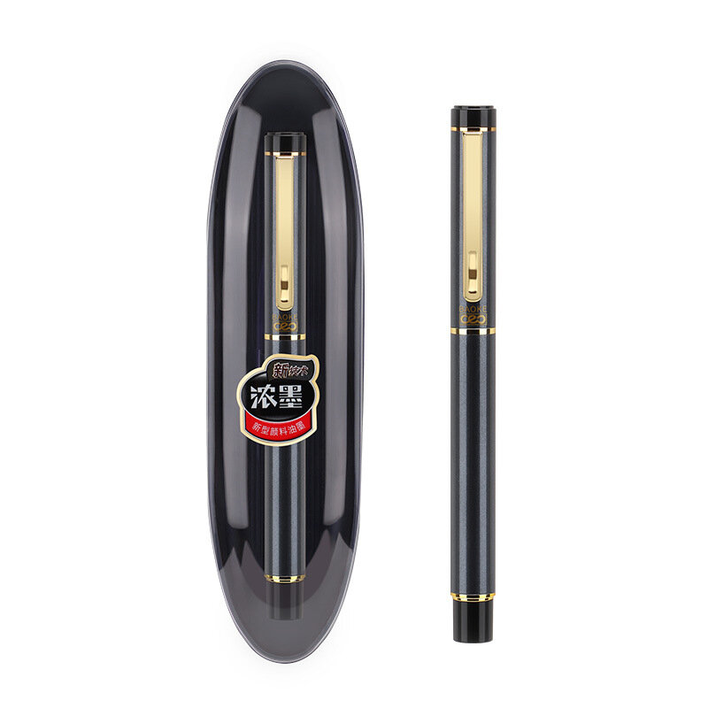 Ручка Baoke PM178 с большим объемом чернил, гелевая ручка с пулевидным наконечником 0,7 мм, простой металлический корпус, высококлассная деловая ручка.