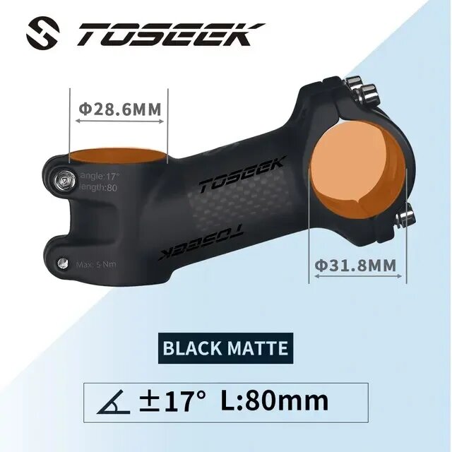 TOSEEK Вынос руля MTB из углеродного волокна 31,8 мм