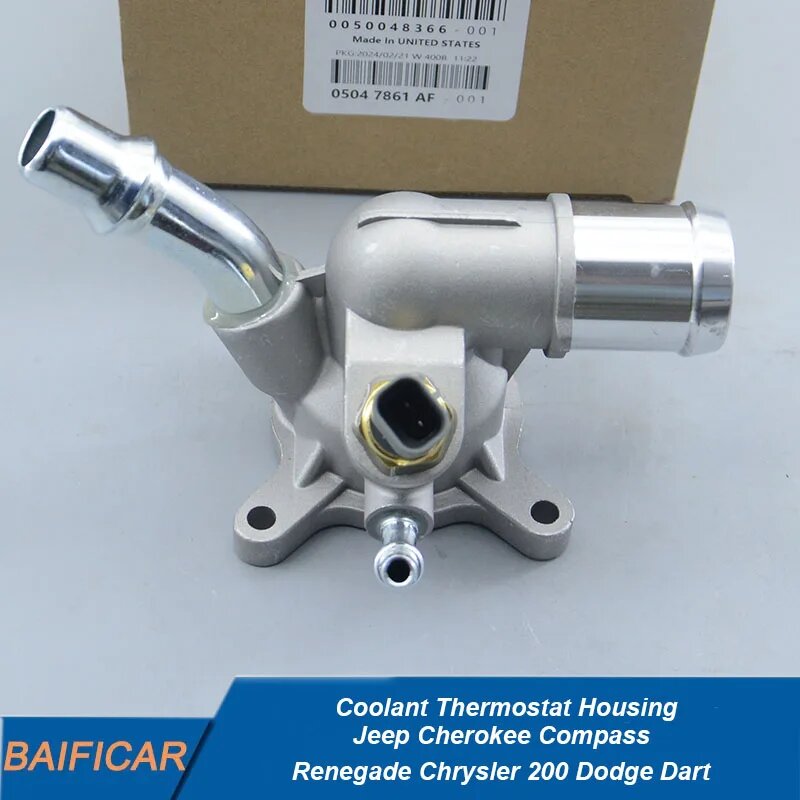 Совершенно новый корпус термостата охлаждающей жидкости двигателя 05047861AC для Jeep Cherokee Compass Renegade Chrysler 200 Dodge Dart 13-20