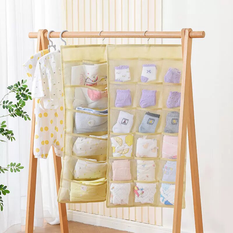 Детский органайзер с отделениями для носков, нижнего белья и нагрудников, тканевая подвесная сумка для хранения для