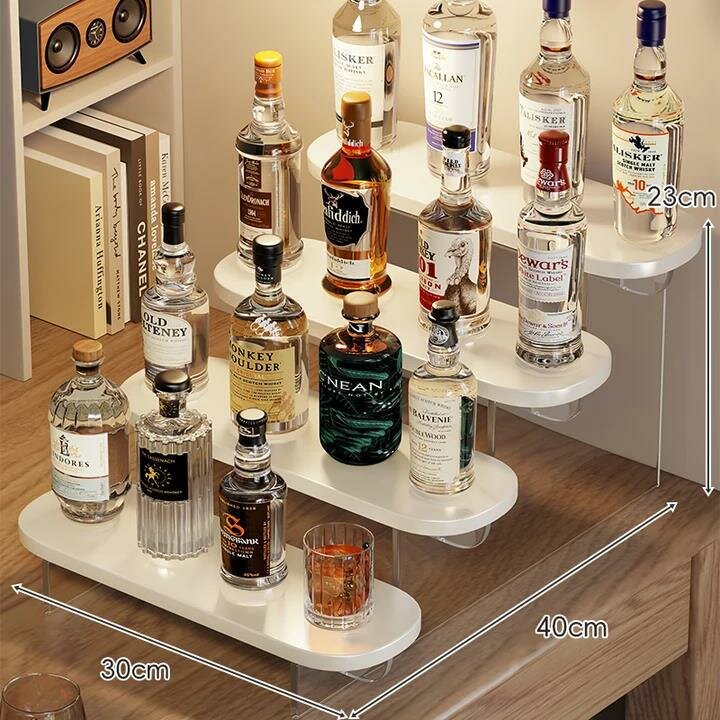 Винный стеллаж в виде лестницы, стеллаж для хранения винных бутылок, настольный дисплей, барная стойка, акриловый винный шкаф, хранение бокалов